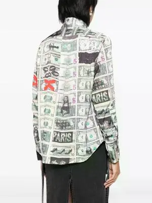Vaquera Dollar-print Tie-detail Shirt