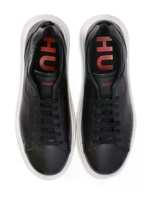 Hugo Logo-debossed Leather Low-top Sneakers