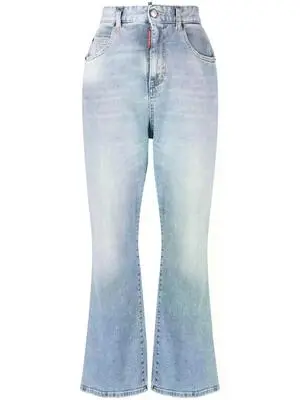 Dsquared2 High-waisted Cropped Flared Jeans