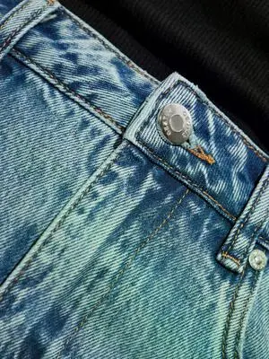 GESTUZ Logo Patch Denim Skirt