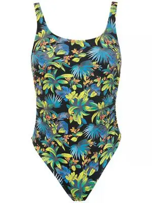 AMIR SLAMA Printed Swimsuit - Black