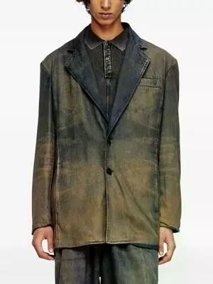 DIESEL® D-reg-s Distressed Denim Blazer