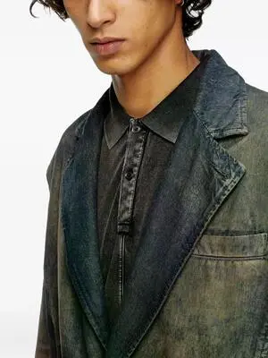 DIESEL® D-reg-s Distressed Denim Blazer