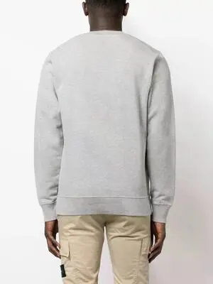 Stone Island Logo-embroidered Cotton Sweatshirt