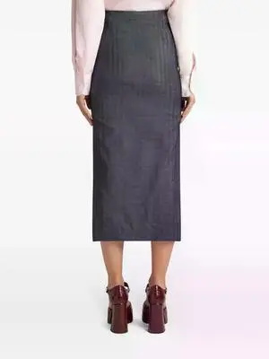 Etro Stripe-jacquard Wool Pencil Skirt