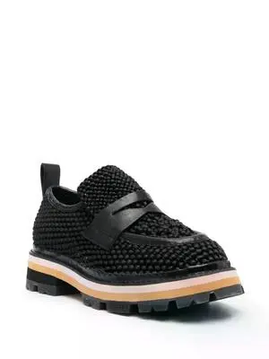 Ash Genial Textured Leather Loafers