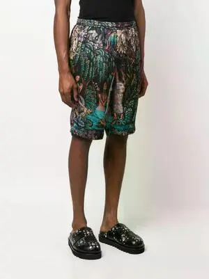 ENDLESS JOY Goa Gajah Silk Bermuda Shorts - Black