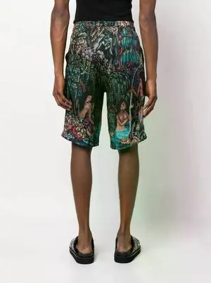 ENDLESS JOY Goa Gajah Silk Bermuda Shorts - Black