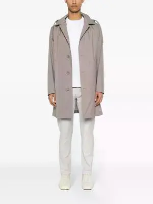 Herno Single-breasted Hooded Coat