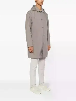 Herno Single-breasted Hooded Coat