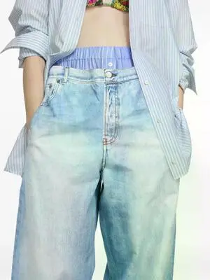 Acne Studios Trompe L'oeil Trousers - Blue