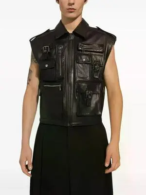 Dolce & Gabbana Biker Leather Gilet
