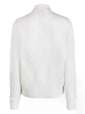 BARRIE Pointelle-knit Cashmere Top