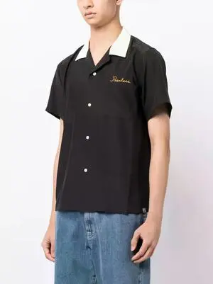 Visvim Logo-embroidered Silk Shirt - Black
