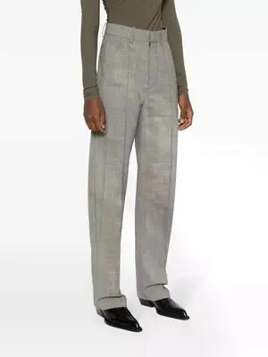 Isabel Marant Étoile Houndstooth Virgin Wool Tapered Trousers