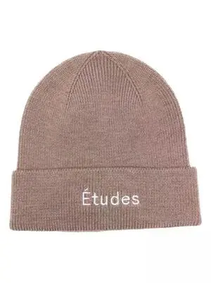 Études Studio Logo-embroidered Wool Beanie - Brown