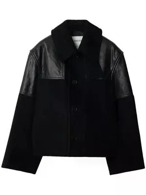 Burberry Panelled Leather-wool Jacket