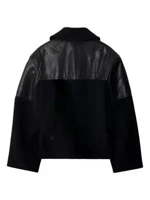 Burberry Panelled Leather-wool Jacket