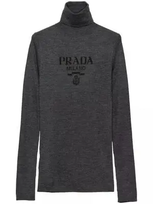 Prada Wool Turtleneck Sweater - Grey