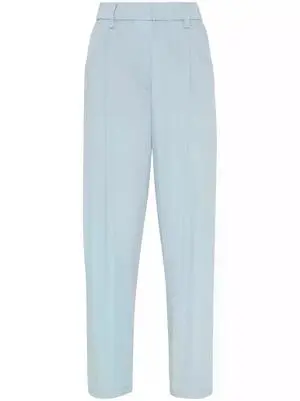 Brunello Cucinelli Monili Chain-detail Straight-leg Trousers