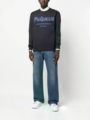 Alexander McQueen Graffiti Logo-print Sweatshirt