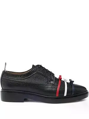 Thom Browne Rubber Sole Longwing Brogues With Three Bows