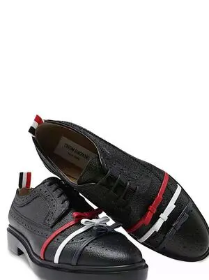 Thom Browne Rubber Sole Longwing Brogues With Three Bows