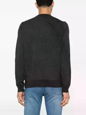 BOSS Patterned Jacquard Virgin Wool-blend Sweater