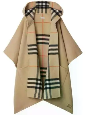 Burberry Reversible Hooded Cape - Neutrals