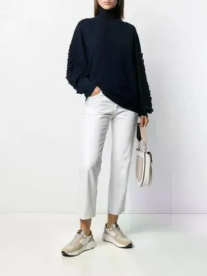 BARRIE Textured Sleeves Detail Jumper - Blue