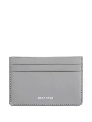 JIL SANDER Leather Card Holder - Grey