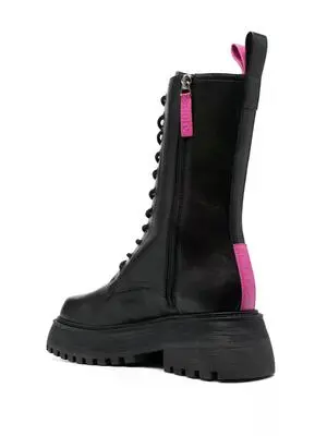 3JUIN Lace-up Leather Boots