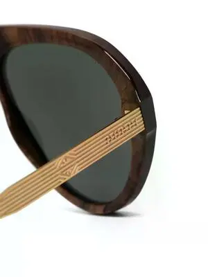 Gucci Logo-engraved Navigator-frame Sunglasses