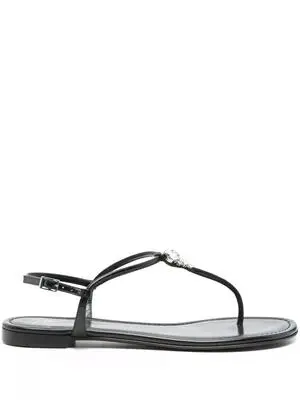 GIUSEPPE ZANOTTI Anyelle Flat Sandals - Black
