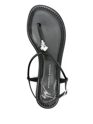 GIUSEPPE ZANOTTI Anyelle Flat Sandals - Black