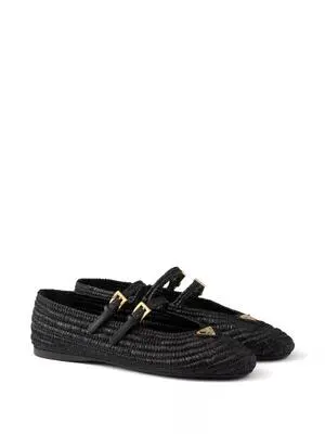 Prada Woven Mary Jane Ballet Flats