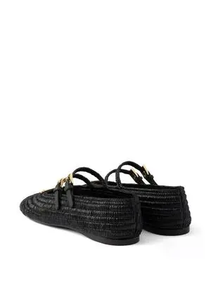 Prada Woven Mary Jane Ballet Flats