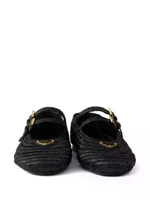 Prada Woven Mary Jane Ballet Flats