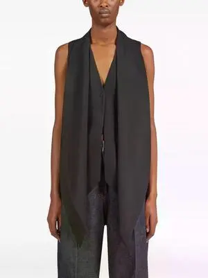FERRAGAMO Sash-detail Virgin Wool Waistcoat