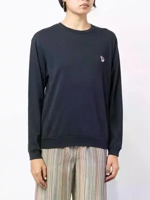 Paul Smith Zebra-motif Organic-cotton Sweater