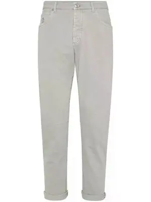 Brunello Cucinelli Dyed Straight Leg Jeans - Neutrals