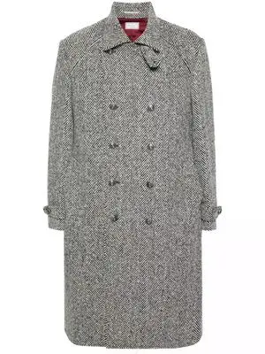 Brunello Cucinelli Herringbone-pattern Double-breasted Coat