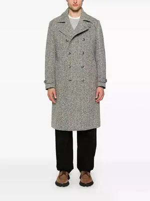 Brunello Cucinelli Herringbone-pattern Double-breasted Coat