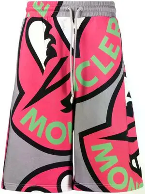 Moncler Logo-print Shorts - Grey
