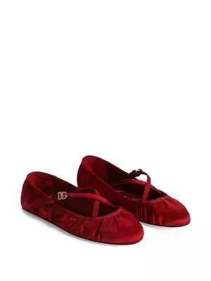 Dolce & Gabbana Velvet Ballet Flats