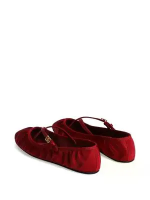 Dolce & Gabbana Velvet Ballet Flats