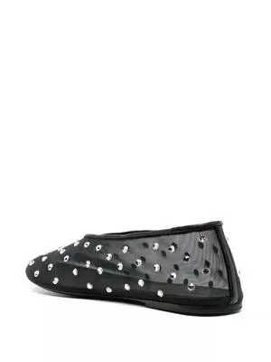 Khaite Marcy Mesh Ballet Pumps - Black