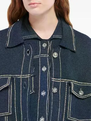 BARRIE Contrast-stitching Denim-effect Jacket