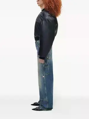 Marc Jacobs Leather Bomber Jacket