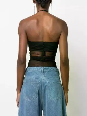 NENSI DOJAKA Sheer-panel Halterneck Bodysuit